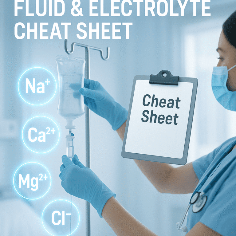 Fluid & Electrolyte Cheat Sheet: What to Monitor with IV Fluids