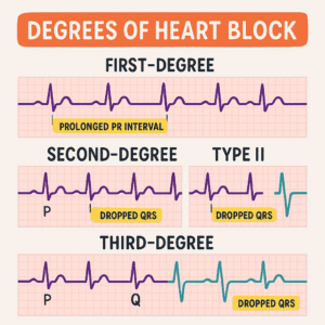 Heart Blocks Made Simple: First, Second, Third Degree Explained