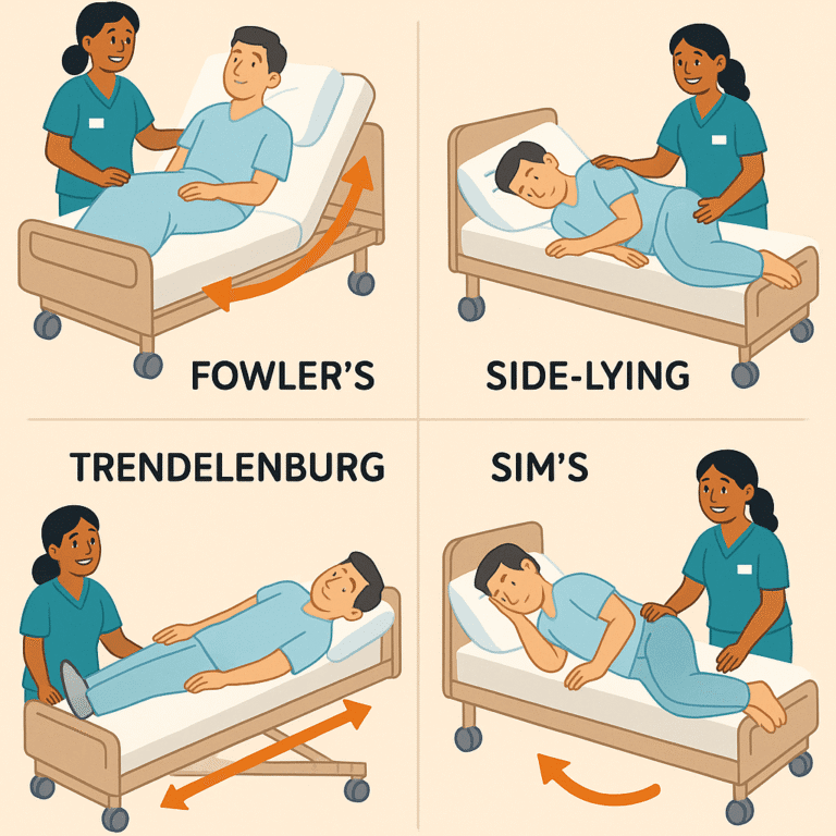 Patient Positioning Cheat Sheet: Quick Nursing Guide