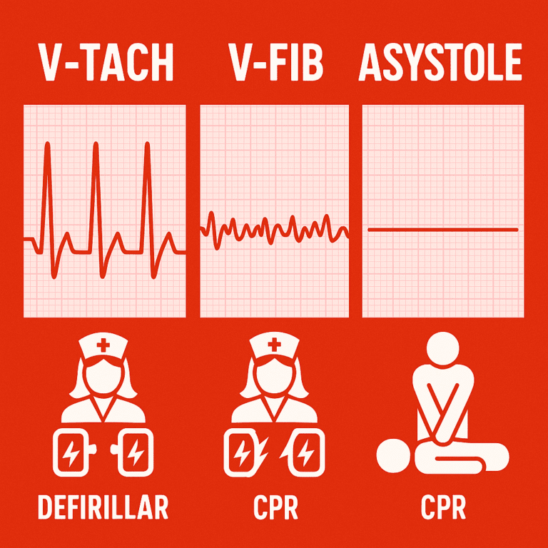 Ventricular Rhythms: Spot V-Tach, V-Fib & Asystole Fast
