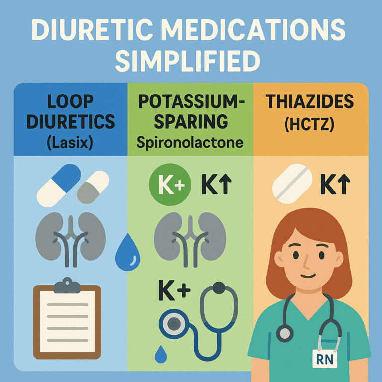 Diuretic Medications for Nurses: Lasix, Spironolactone, and Thiazides
