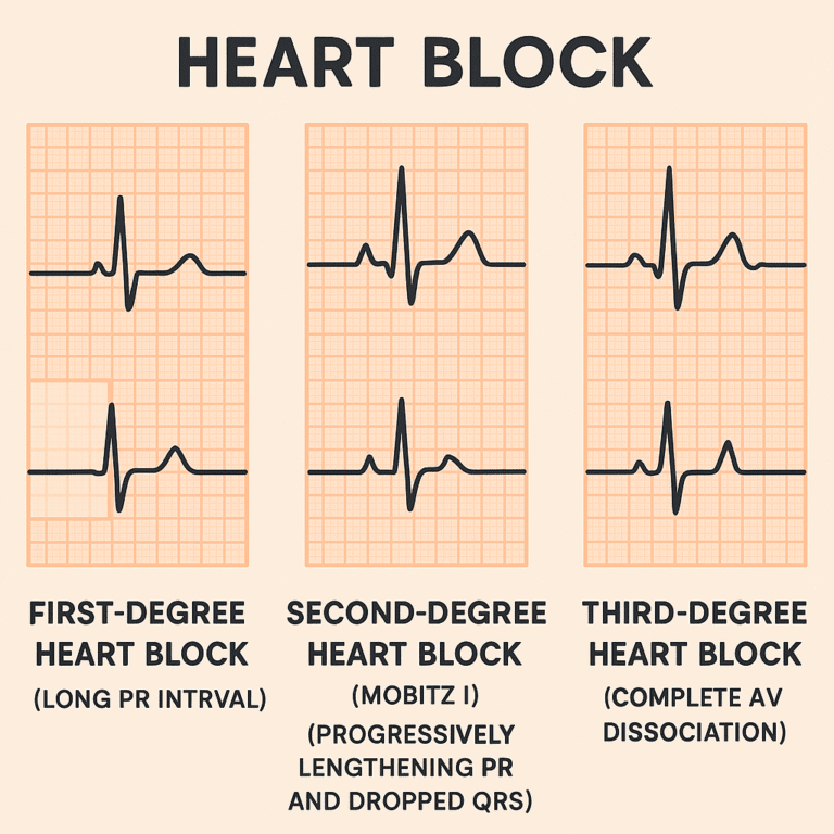 First vs Second vs Third-Degree Heart Blocks