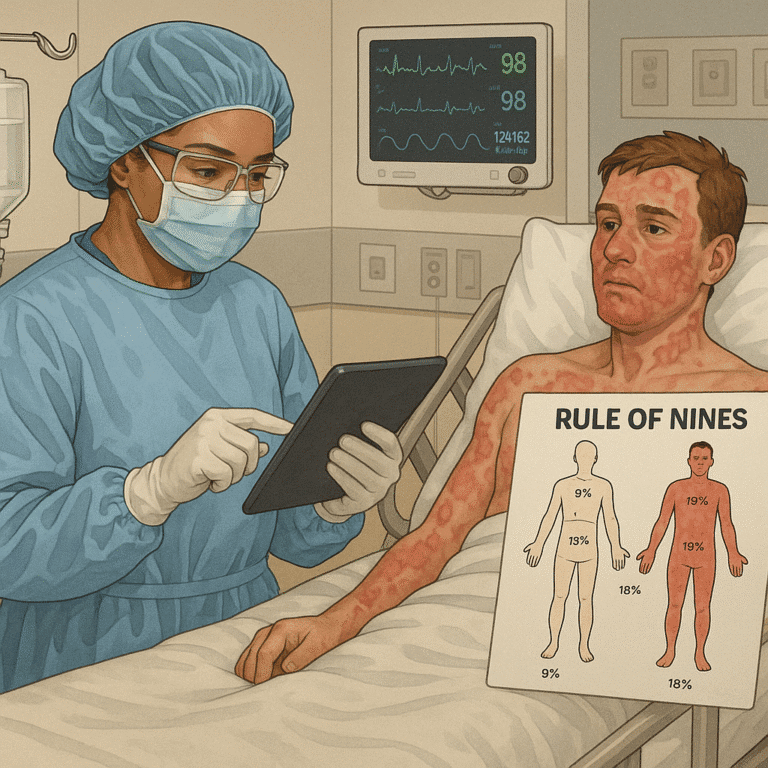Burns Nursing Guide : Rule of Nines & Fluid Resuscitation